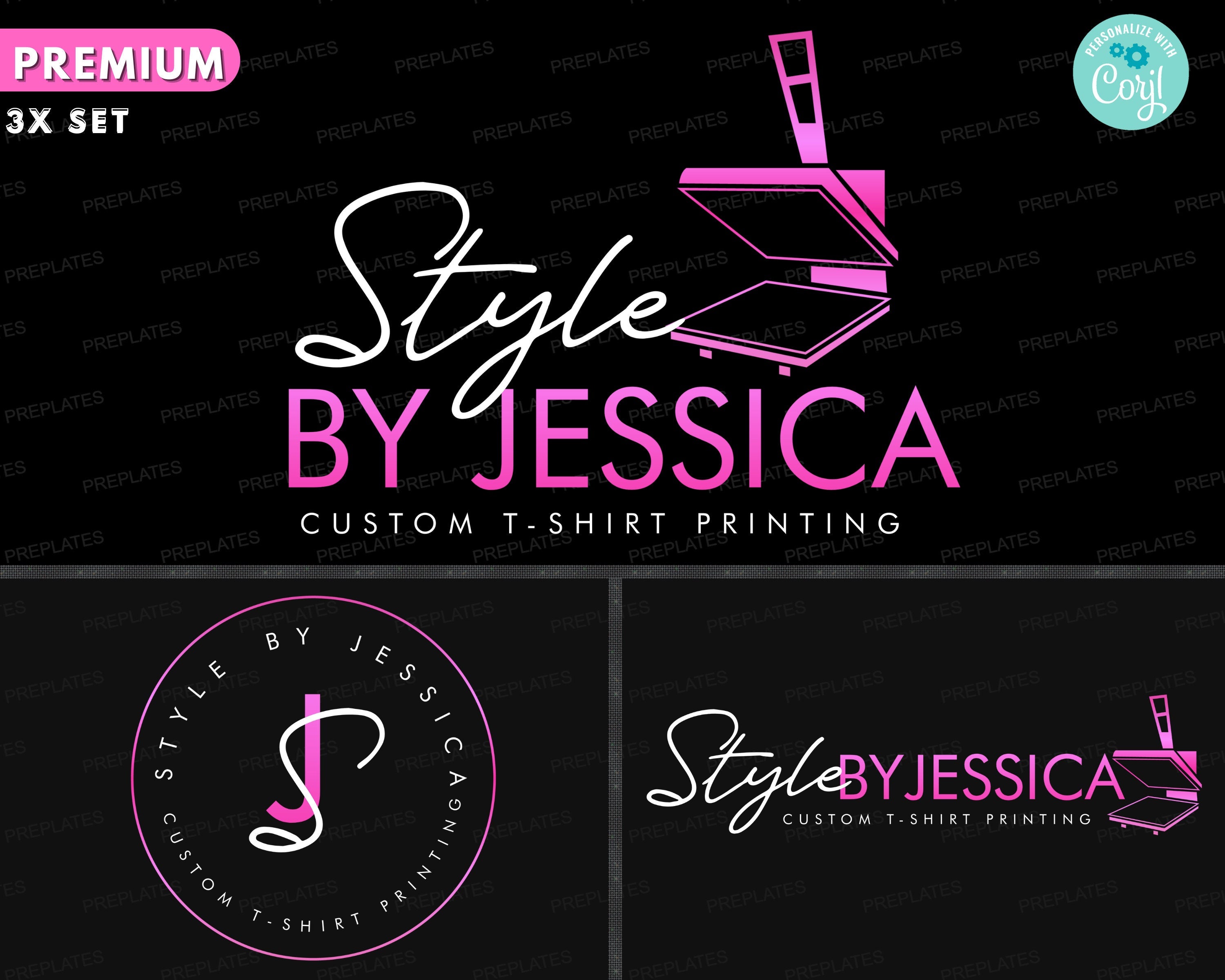 Heat Press Logo, Custom Printing Logo, DIY Logo Design Template, Heat ...