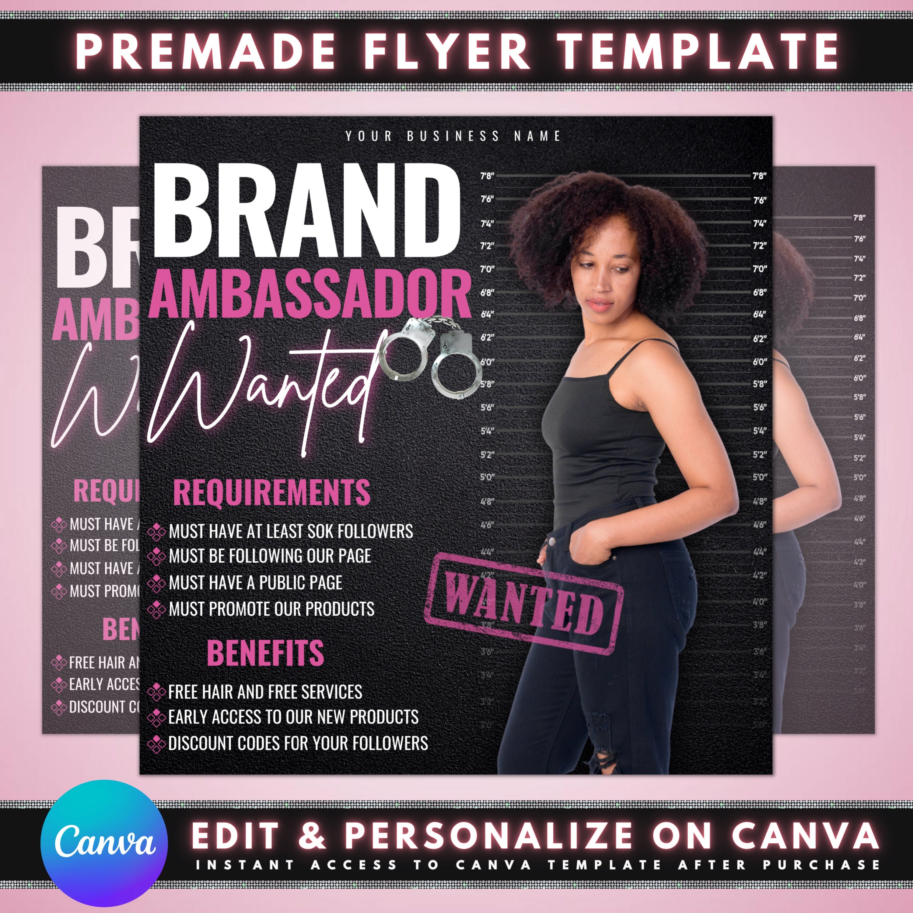 Brand Ambassador Wanted Flyer, DIY Flyer Template Design, Models Neede ...